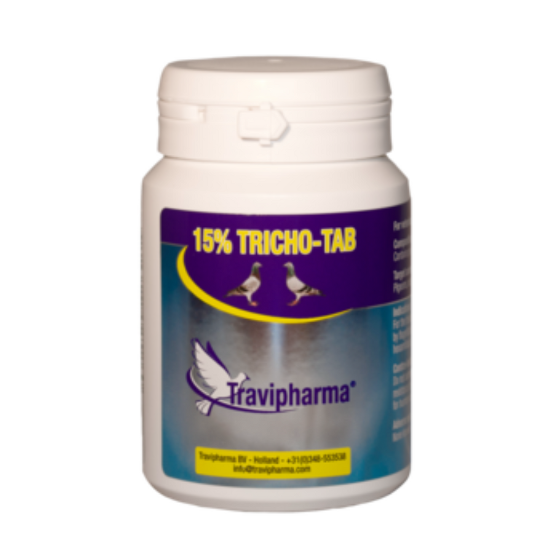 Travipharma 15% Tricho-Tab 100 count — Global Pigeon Supplies Inc.