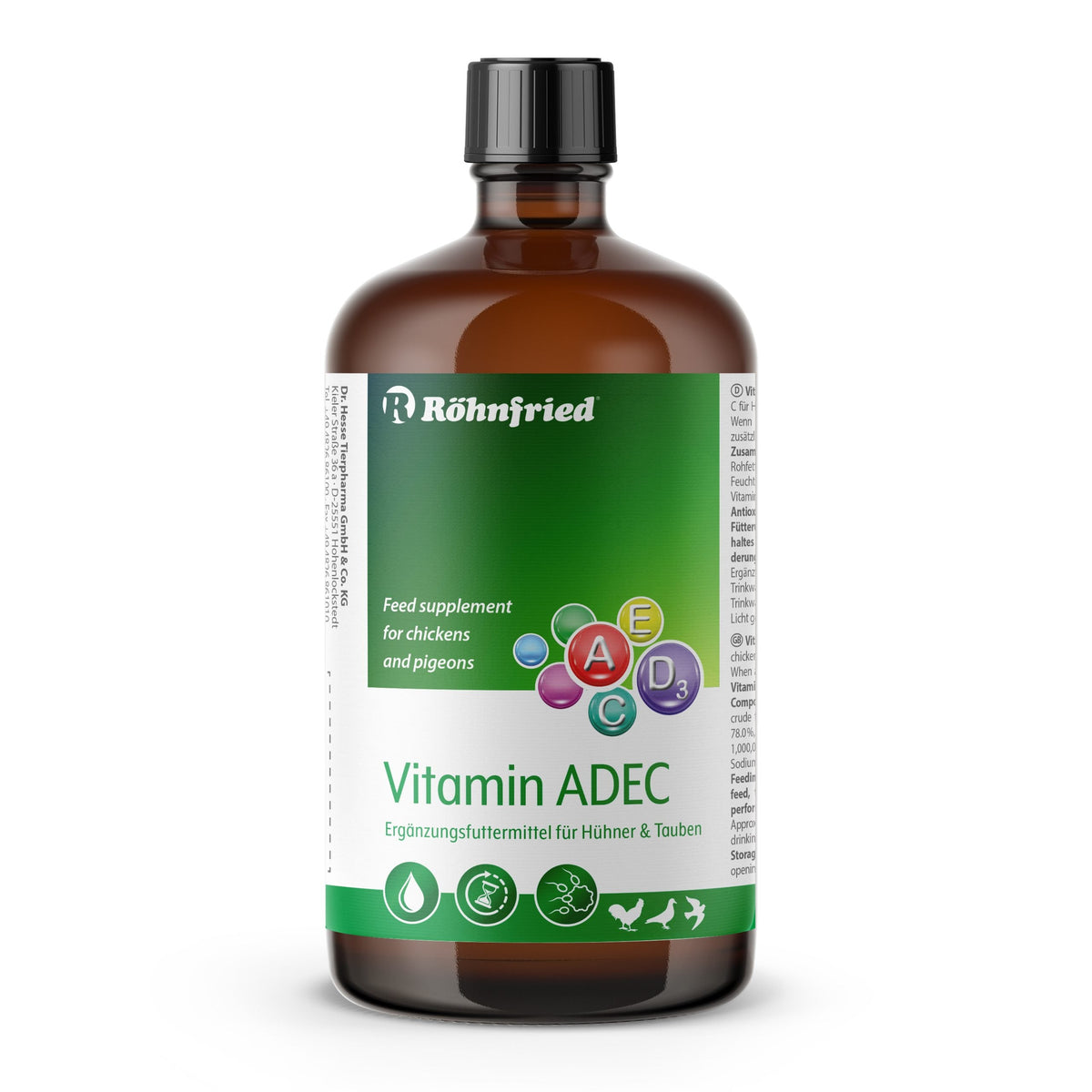 Rohnfried Vitamin ADEC 1000 ml — Global Pigeon Supplies Inc.