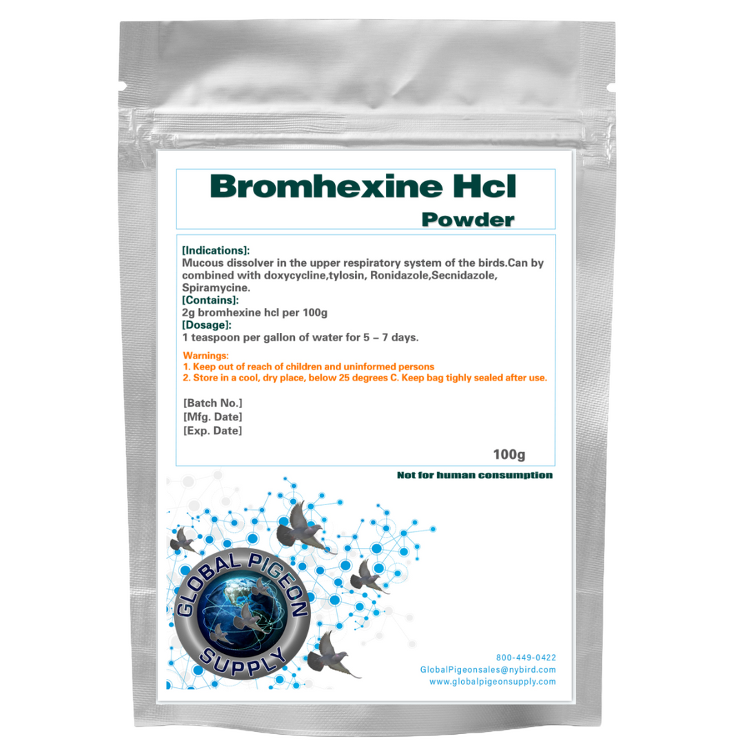 Global Silver Bromhexine Hcl 100g — Global Pigeon Supplies Inc.