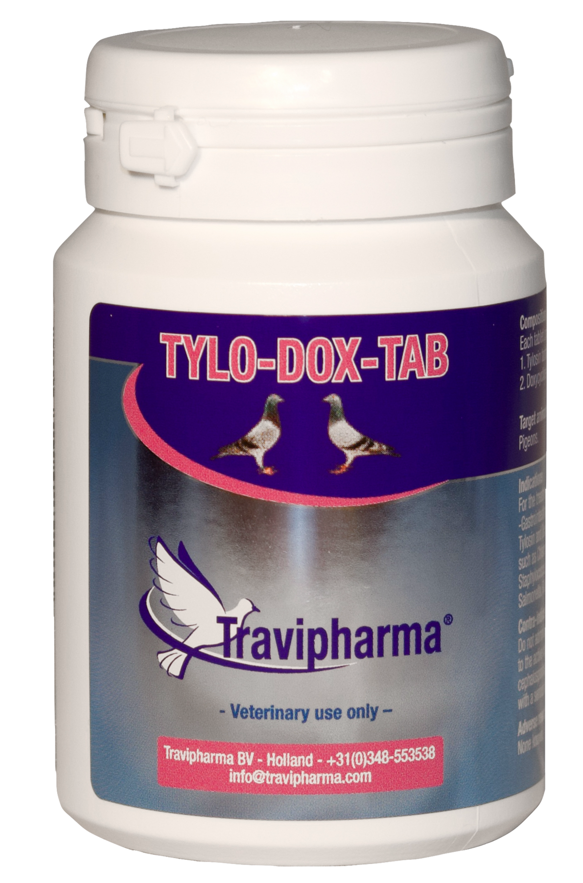 Travipharma Tylo-Dox-Tab 100 pills — Global Pigeon Supplies Inc.