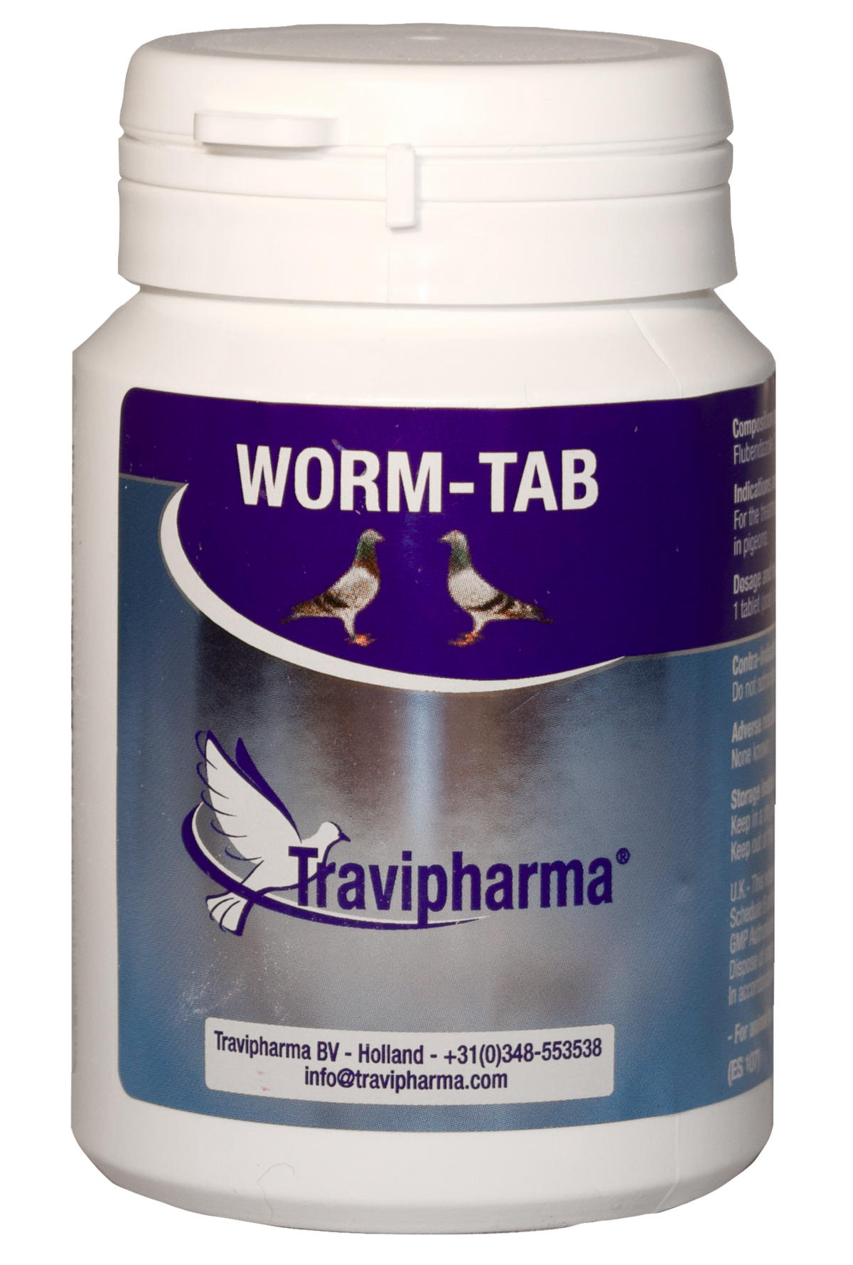 Travipharma Worm-Tab 100 count — Global Pigeon Supplies Inc.