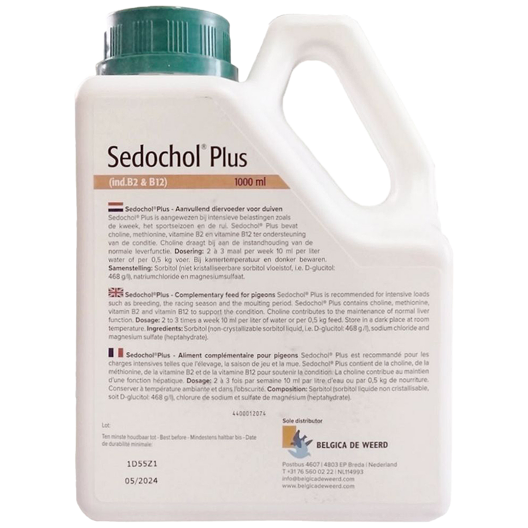 Belgica De Weerd Sedochol Plus 1000 ml — Global Pigeon Supplies Inc.