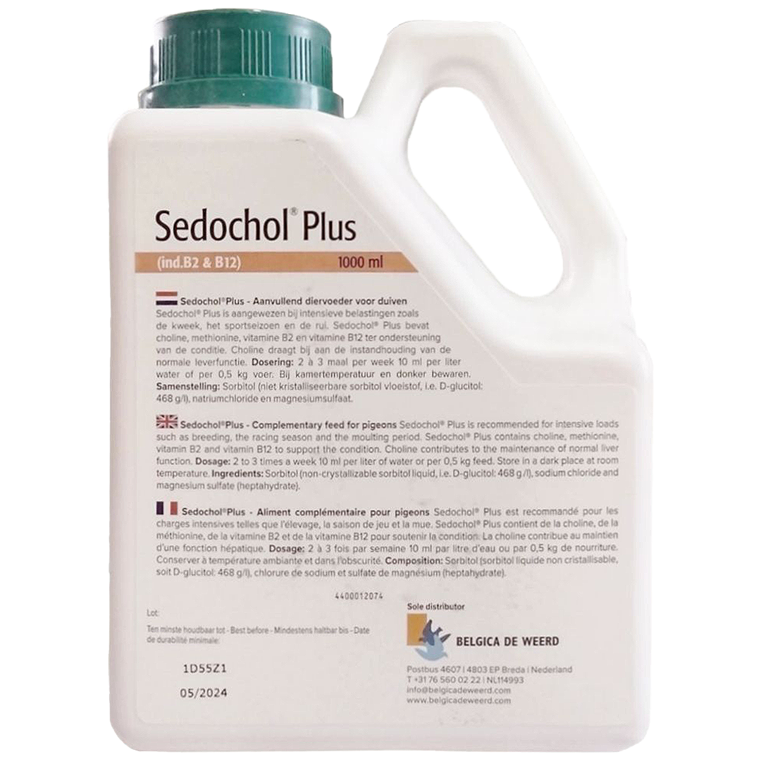 Belgica De Weerd Sedochol Plus 1000 ml — Global Pigeon Supplies Inc.