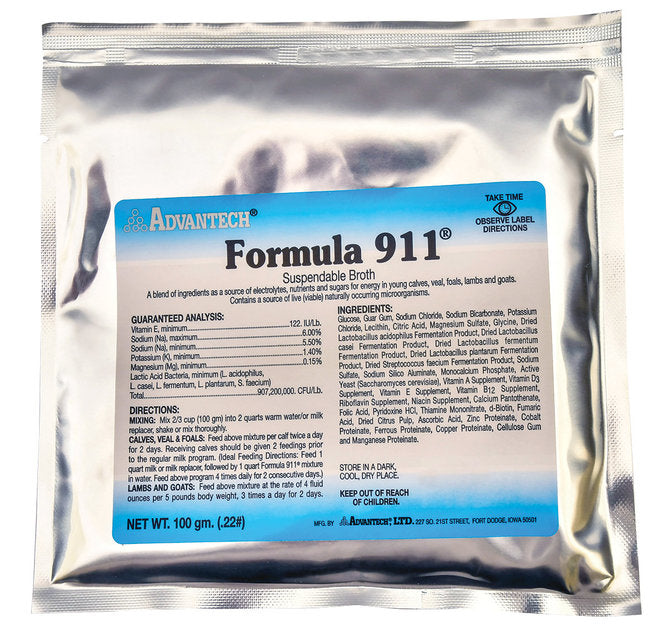 Formula 911- Suspendable Broth 100g — Global Pigeon Supplies Inc.