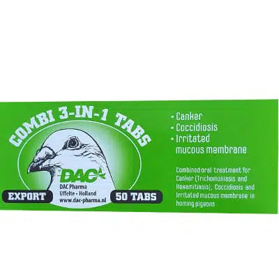 Dac Combi 3-in-1 Tabs 50 Tablets — Global Pigeon Supplies Inc.