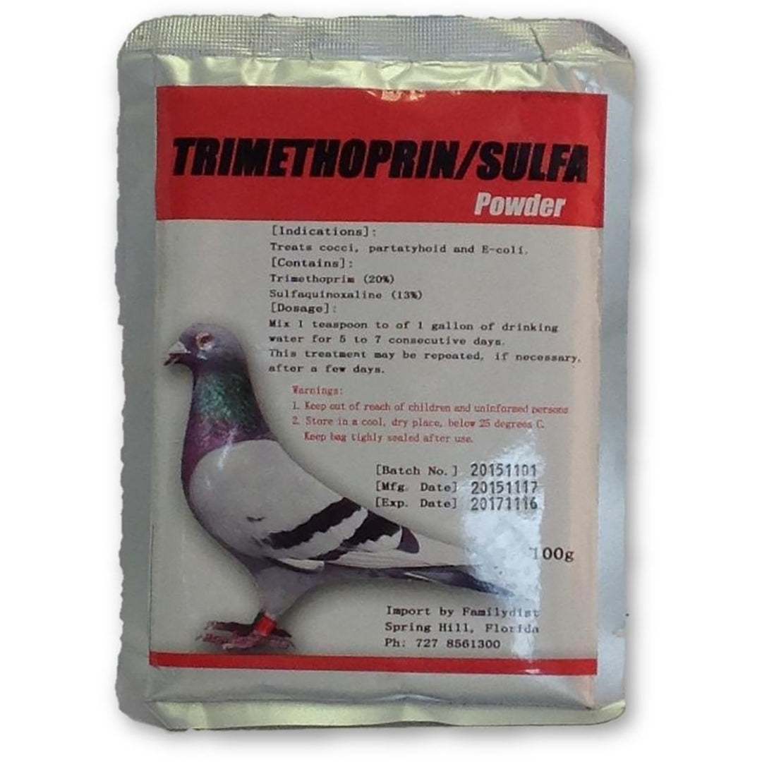 Trimethoprin/ Sulfa 100g — Global Pigeon Supplies Inc.